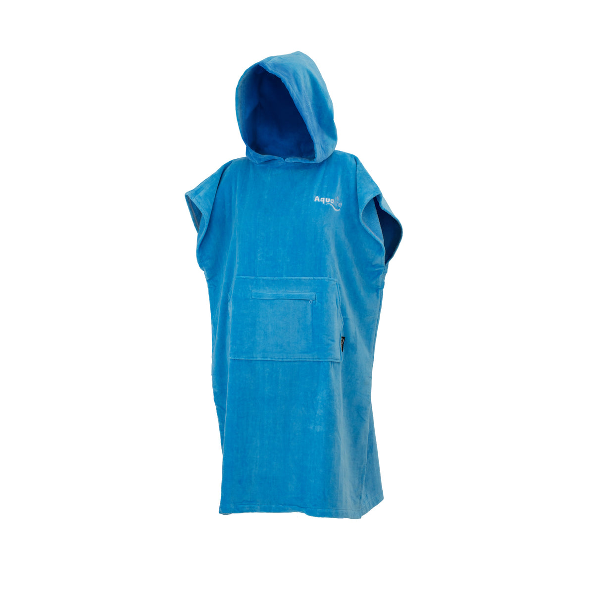 Adult Hooded Towel Poncho | 100% Cotton, Waterproof Pocket | Aqualine